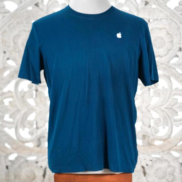 Shirts | Apple Inc Employee Tshirt Blue Mens L Authentic Staff Uniform ...